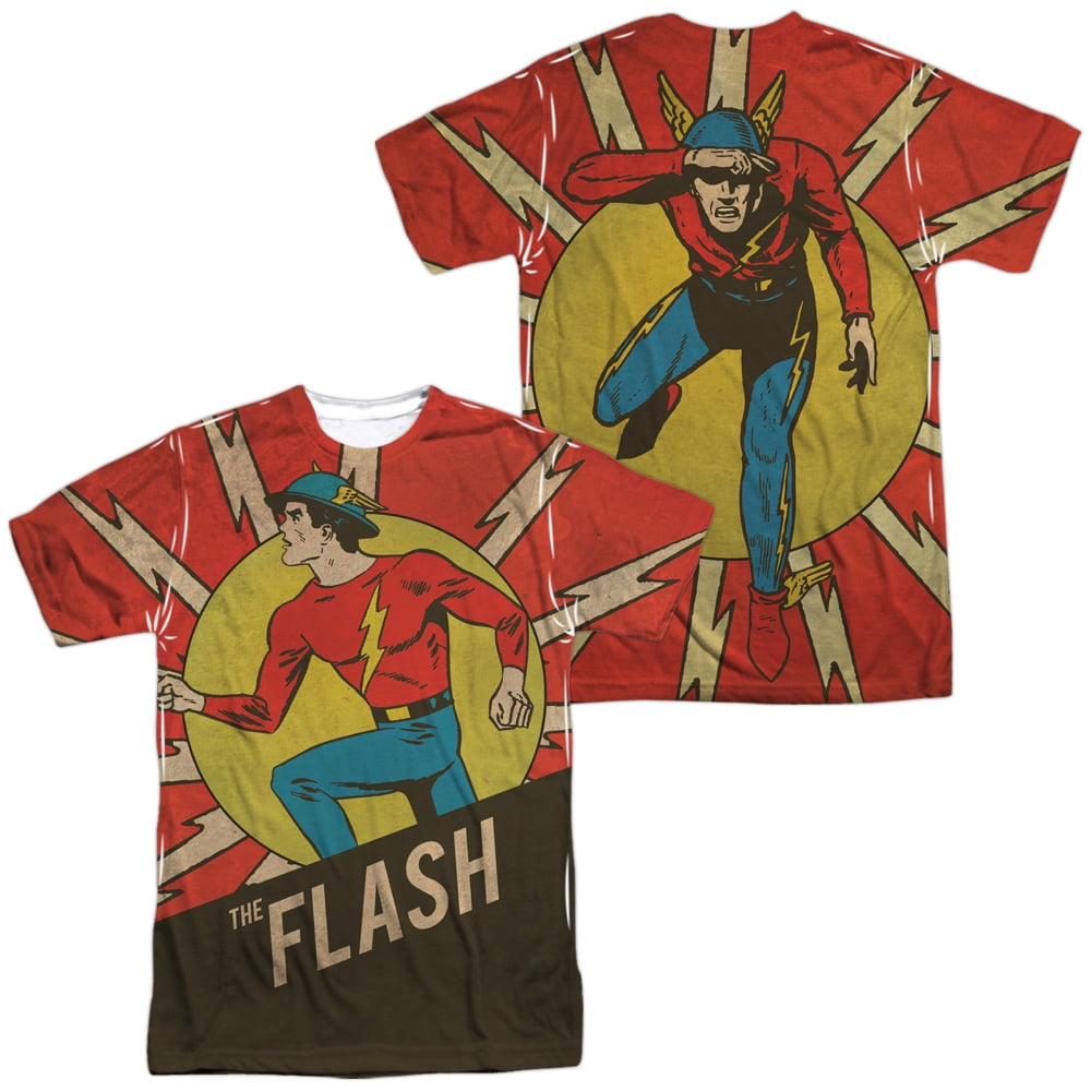 Dc Flash Vintage Comic Flash Unisex Adult Sublimated Costume T Shirt ...
