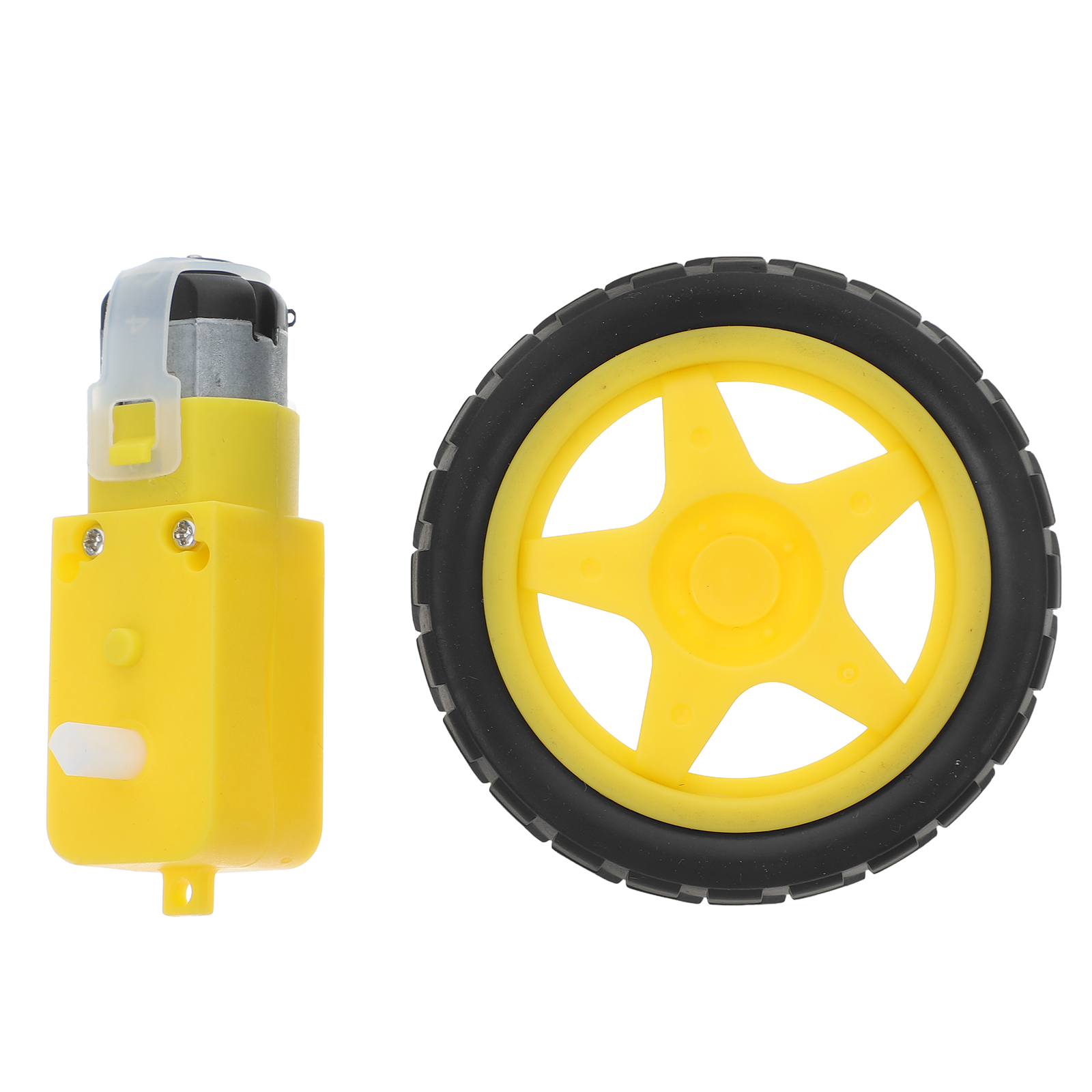 Dc Gear Motor Plastic Tire Wheels For Car Robot Diy Kit Ideal For Robot ...