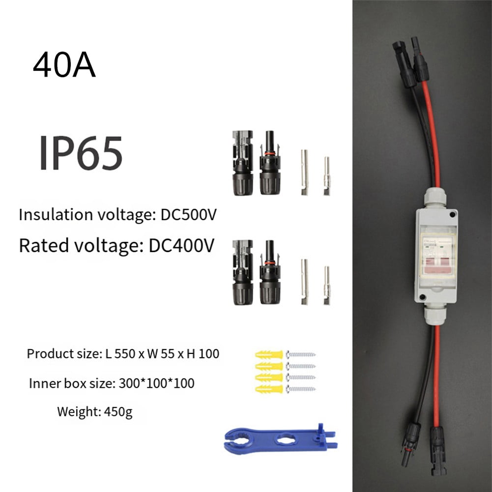 Dc Isolator Switch 500V Pv Dc Circuit Breaker 2Pin with Cable Ip65 ...