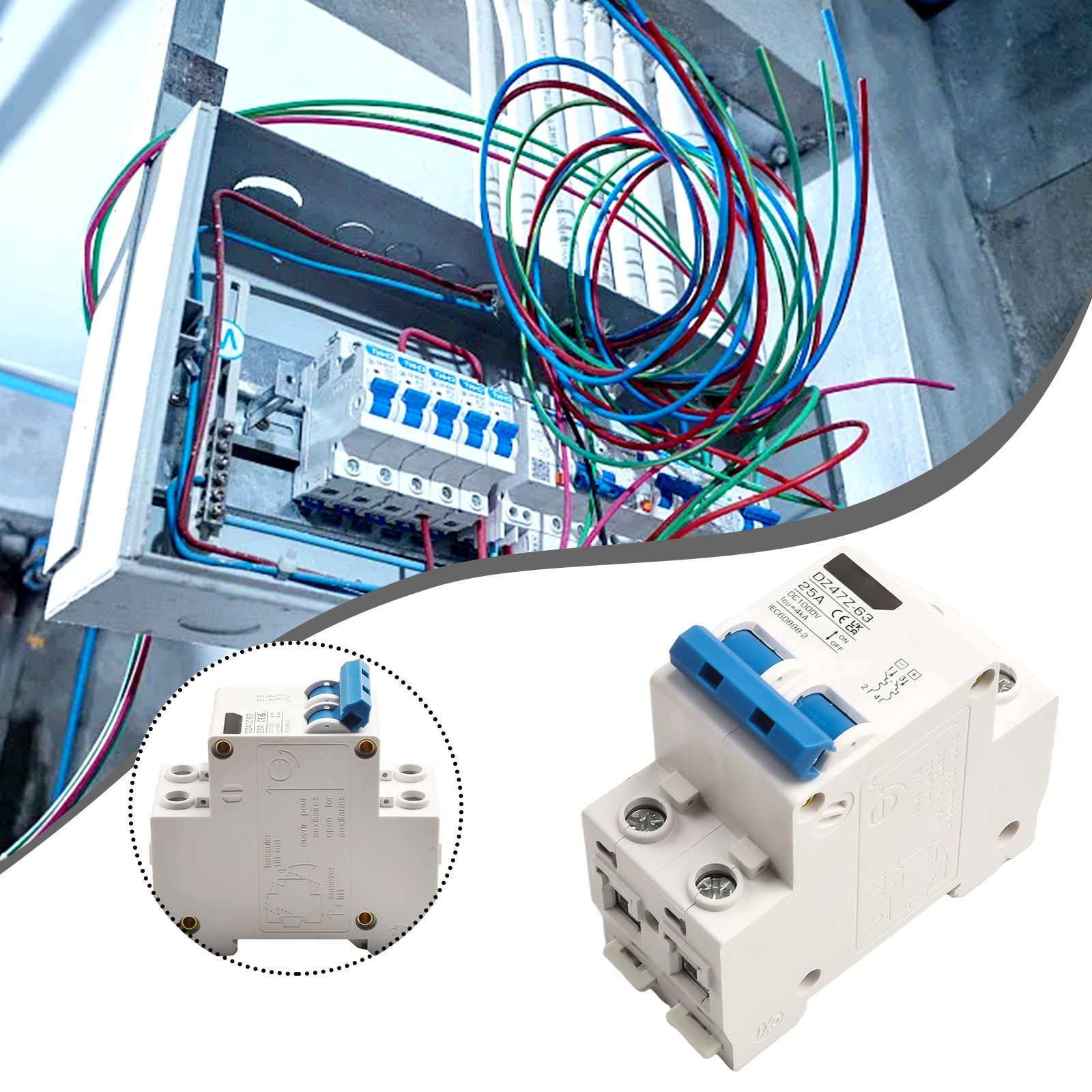 Dc Miniature Circuit Breaker 2 Pole 1000V 32 Amp Isolator Dc Disnnect ...