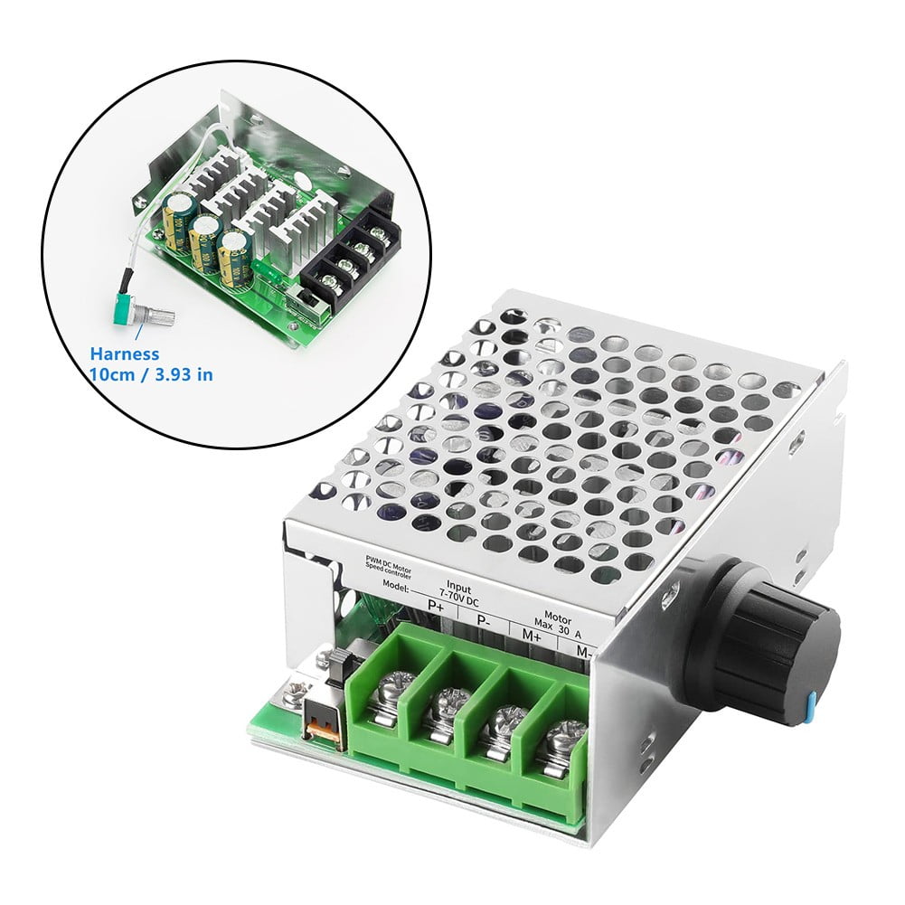 Dc Motor Speed Controller Pwm, 7-70V 30A Adjustable Pwm Motor Speed Regulator Red - Walmart.com