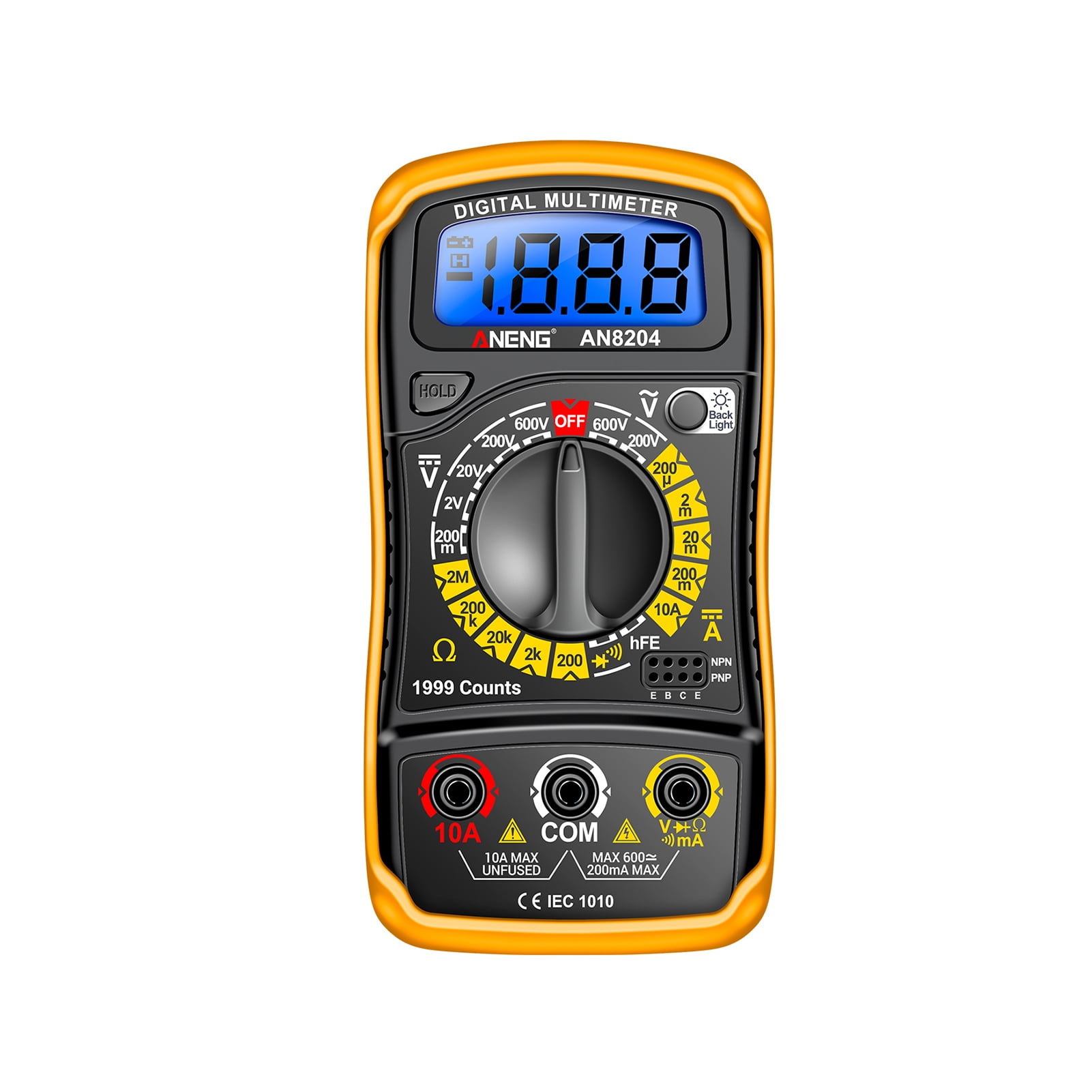 Dc Multifunctional Multimeter 1999 Counts High- AC/DC Voltage DC ...