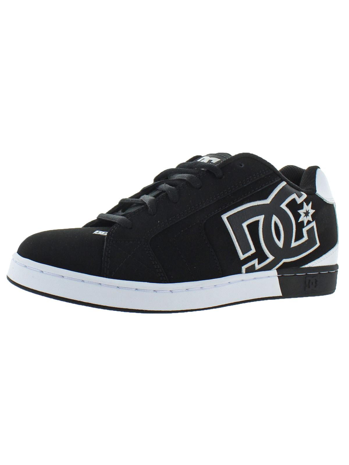Dc Net Se Low Top Leather Skateboarding Shoe - 9M - Black / Black ...
