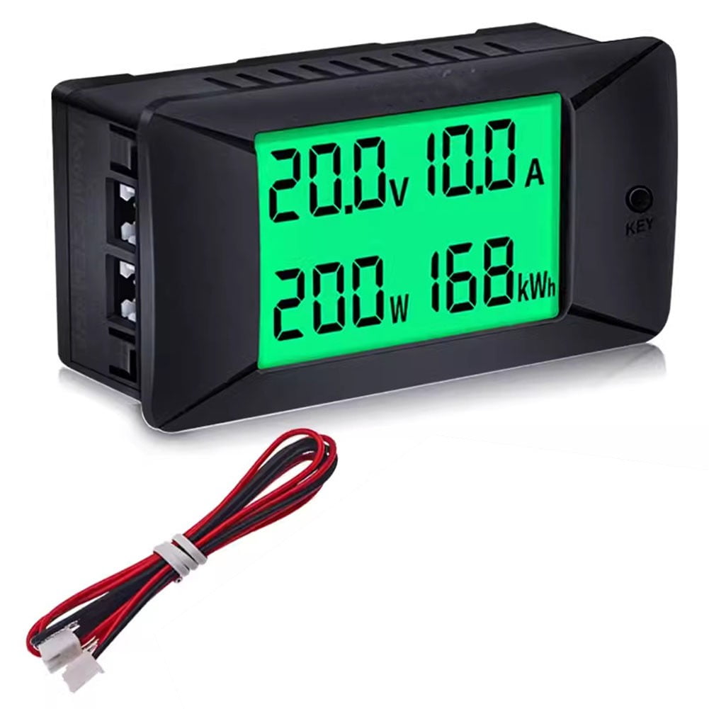 Dc Panel Lcd Voltmeter Ammeter Digital Watt Meter,50,100,200,300A ...