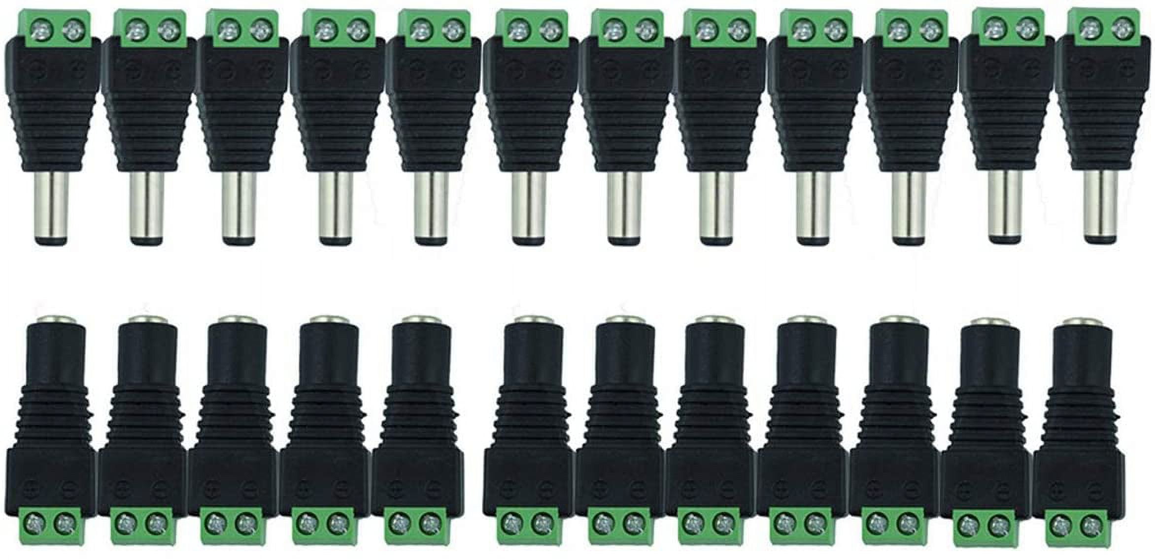 Dc Power Supply Male / Female Connector Plug Adapter 12V Jack Socket ...