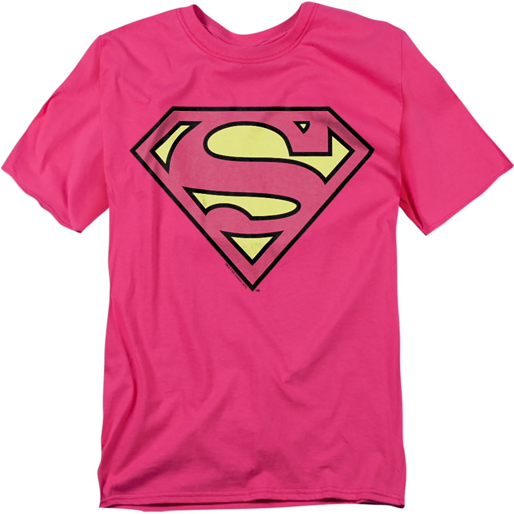 DC Comics Men's Superman Classic Logo T-shirt Large Hot Pink - Walmart.com