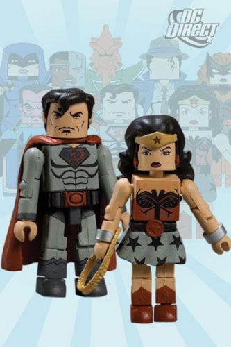 Dc Universe Minimates Wave 8 Superman And Wonderwoman Red Son Versions ...