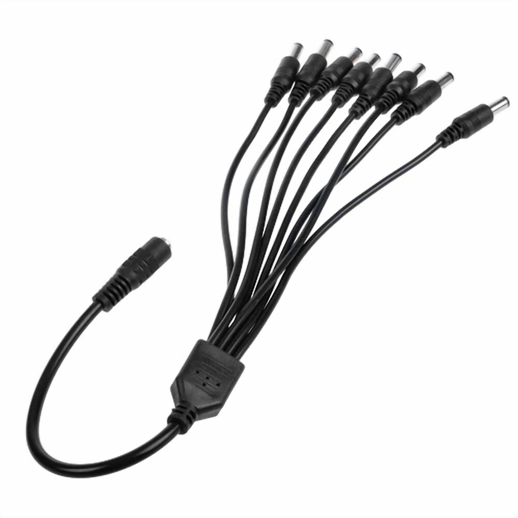 Dc1-24V 1 Female To 8 Male Cctv 8-Way Power Splitter Cable Cord Lead 5 ...
