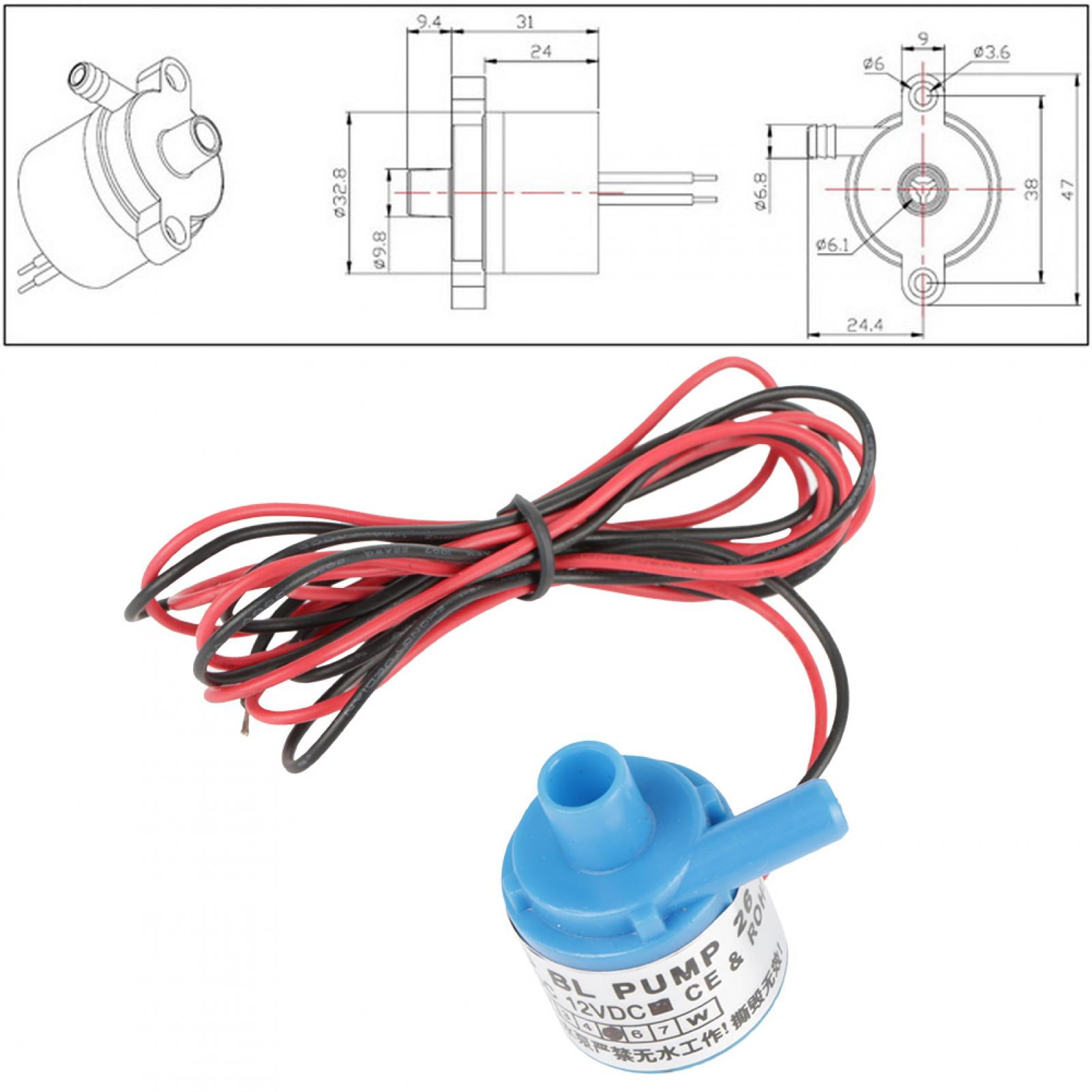 Dc12V 5W Miniature Brushless Dc Submersible Water, Engineering Plastic ...