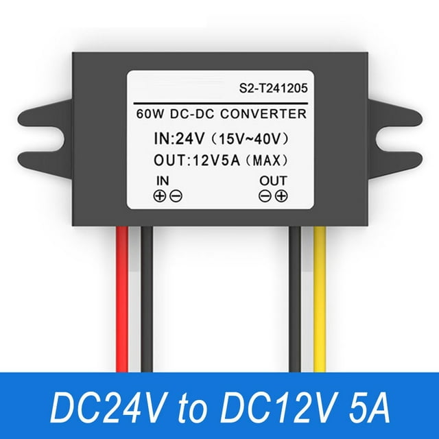 Dc15-40V To Dc12V Converter Step Down Power Supply Converter Regulator Module Dc24V To 12V 5A ...