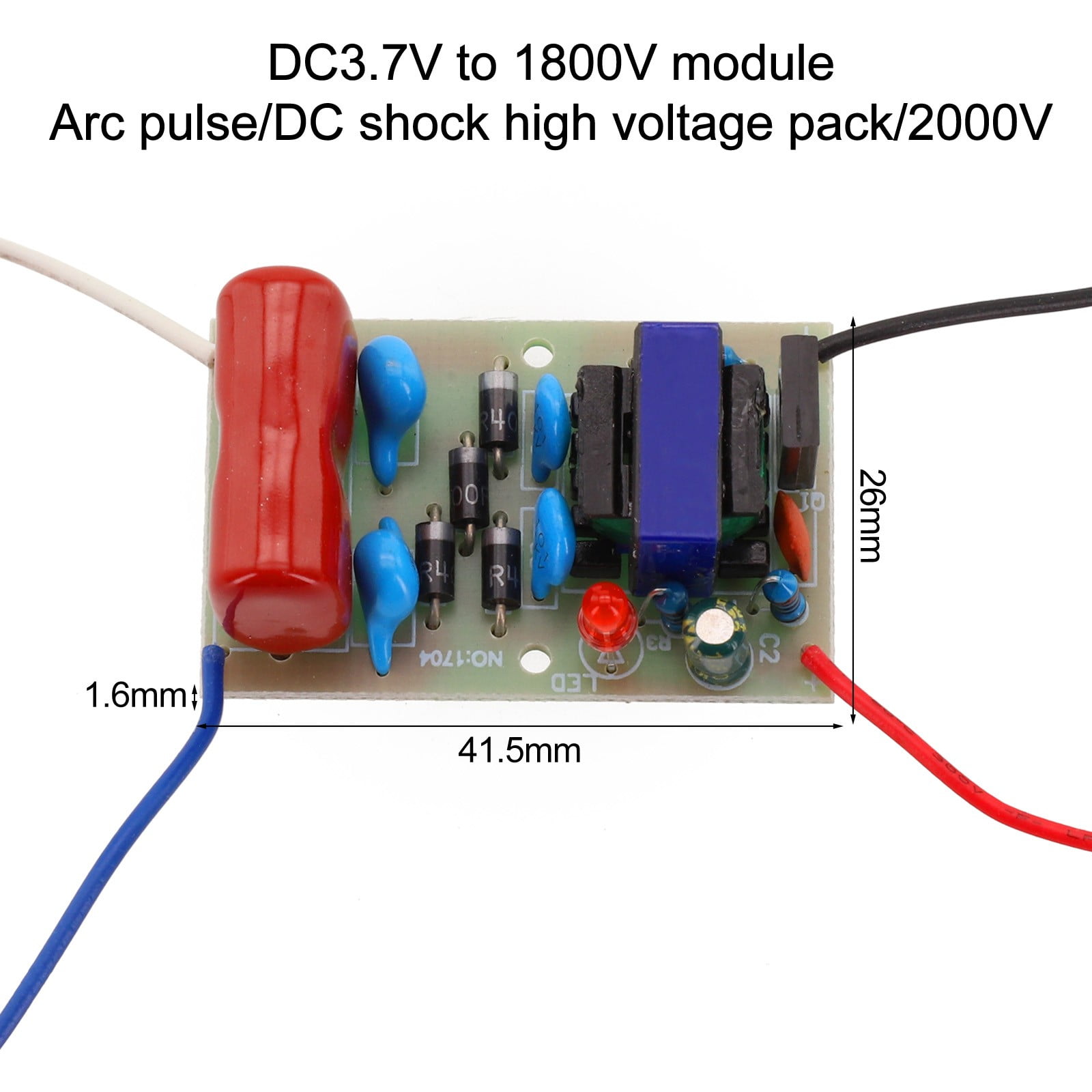 Dc3.7V Up To 1800V Booster Module Arc Pulse Dc Electric Shock High ...