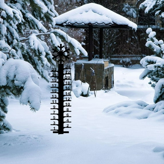 DcGZvy 24 Inch Winter Snow Measuring Stick, Decorative Snow Gauge ...