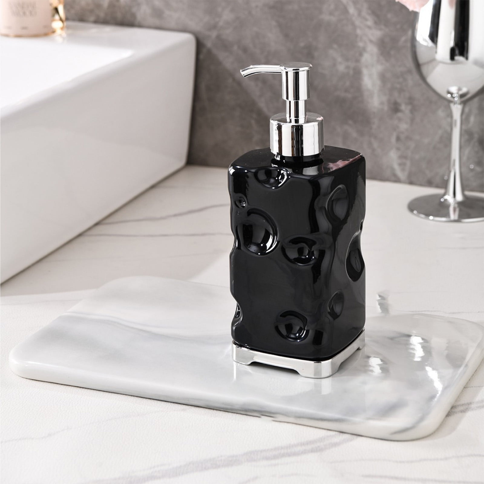 DcGZvy 450ml Soap Dispenser Bathroom with Pump Hand Soap Dispenser ...