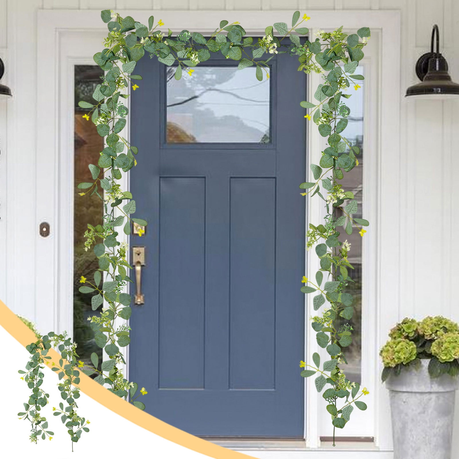 DcGZvy Artificial Garland 5.91 ft Artificial Rattan Fake Flower Rattan ...