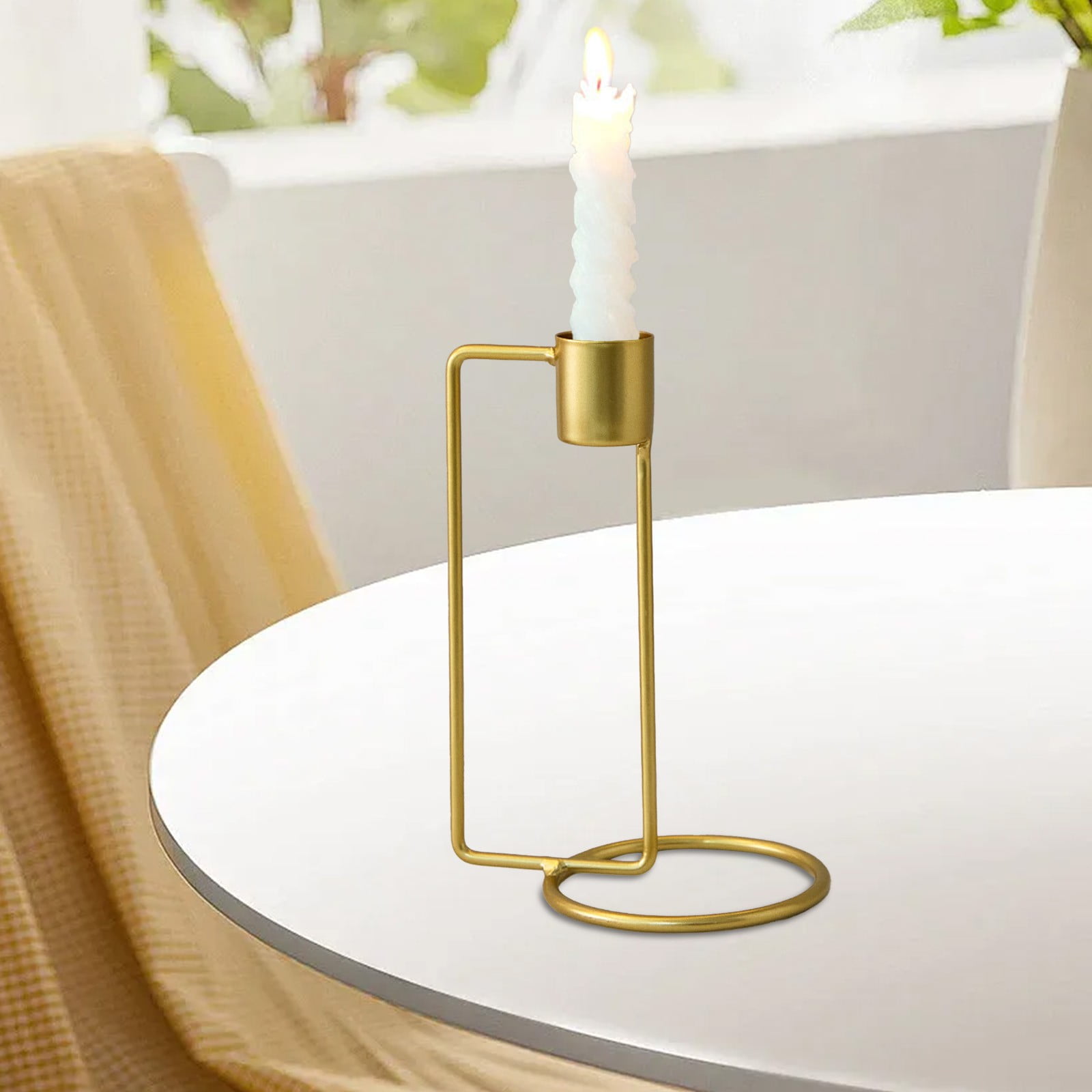 DcGZvy Candlestick Holders Dinner Table Decor Modern Structure with ...