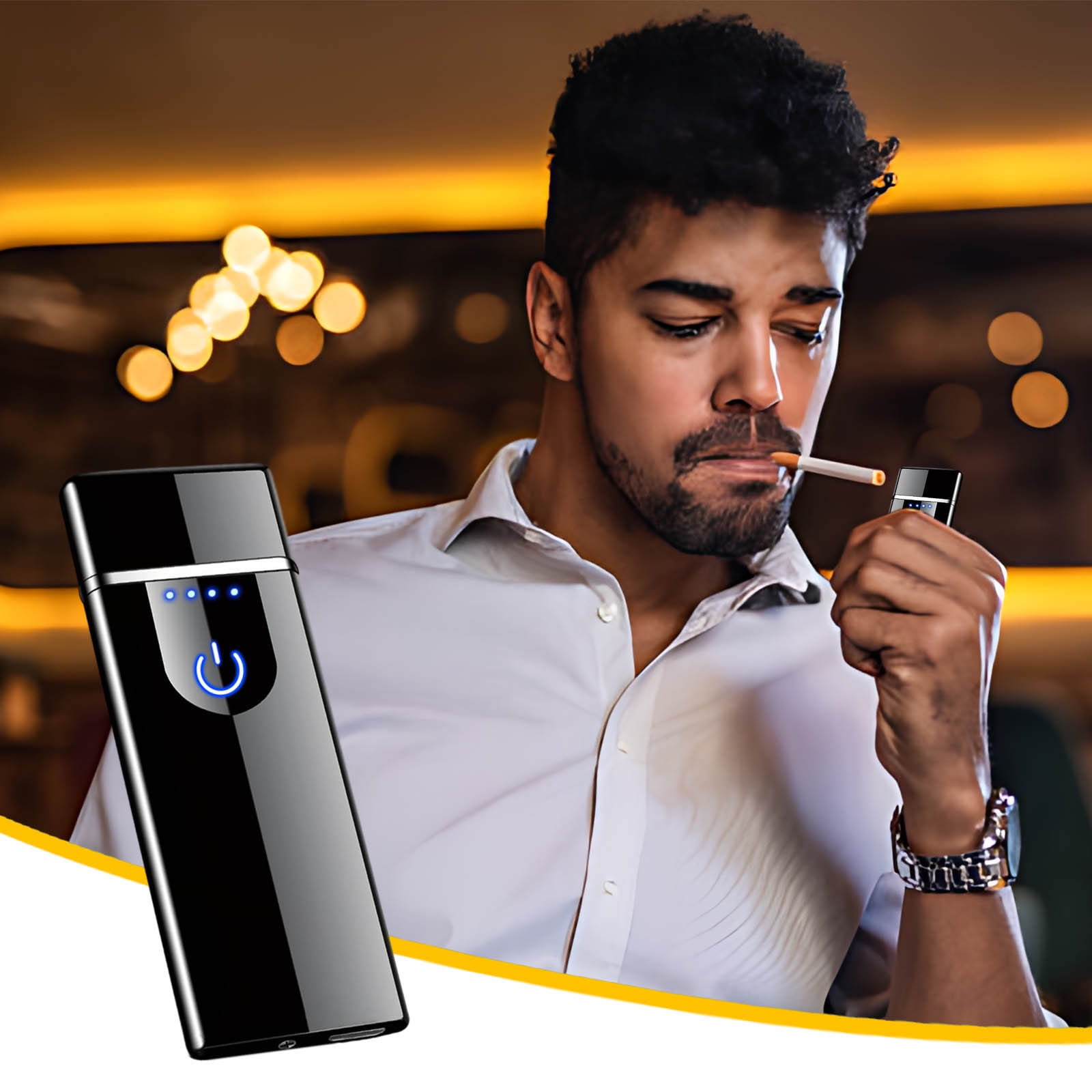 DcGZvy Cigar Lighter Cool Lighter Candle Lighter Windproof Lighters Electric Lighters Flameless ...