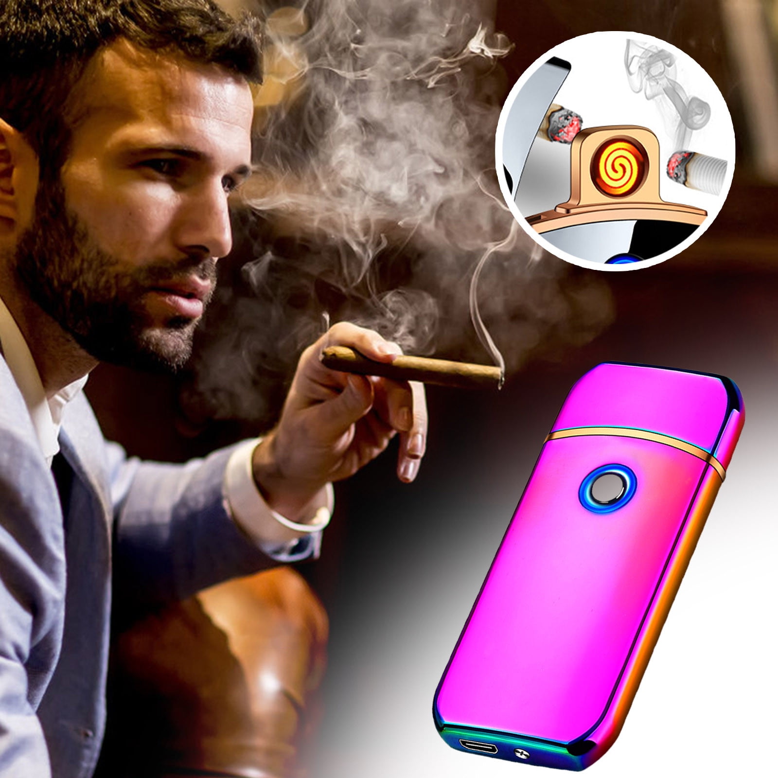 DcGZvy Cigar Lighter Cool Lighter Flameless Lighter Candle Lighter ...