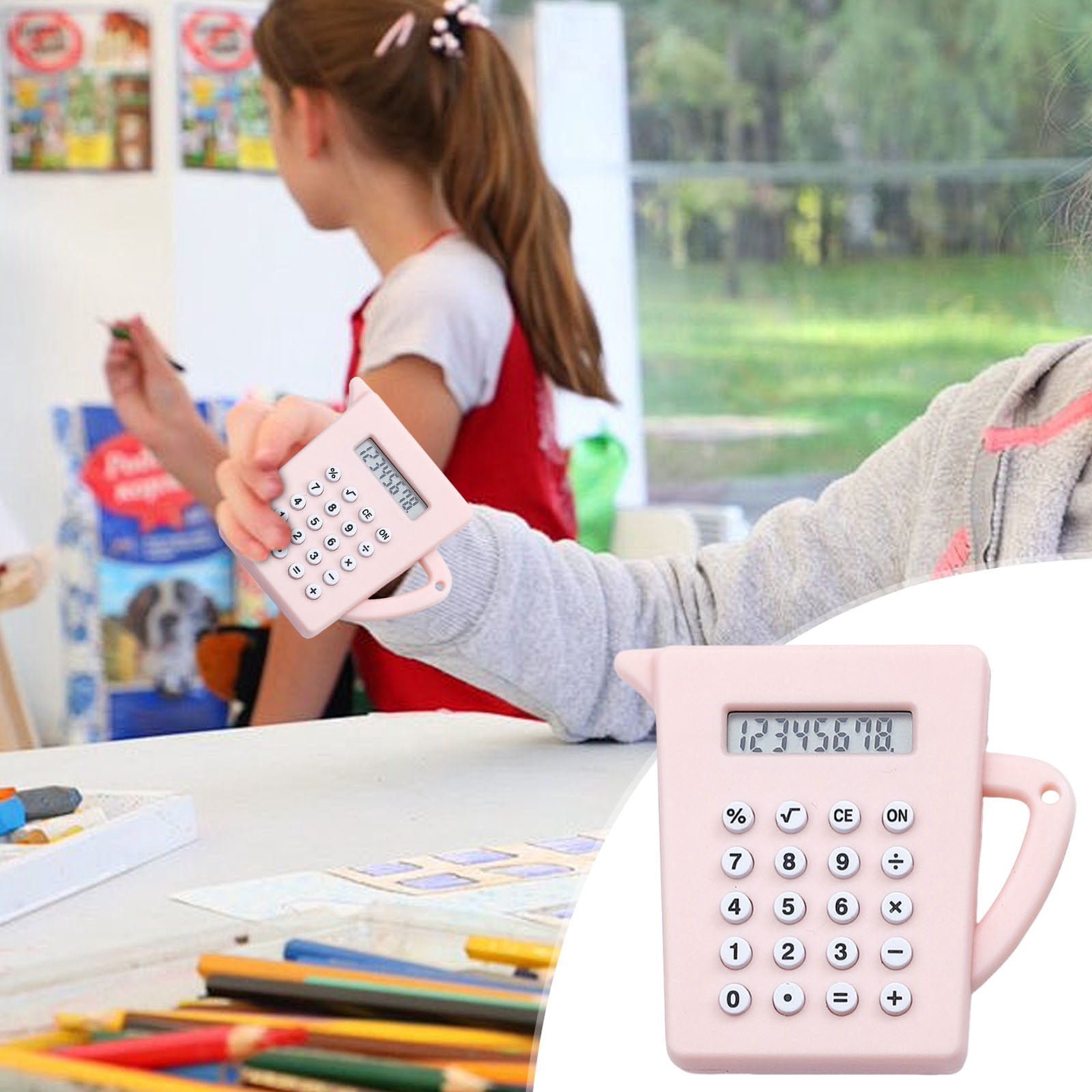 DcGZvy Cute Calculator Small Calculator 8 Digit Display Office ...