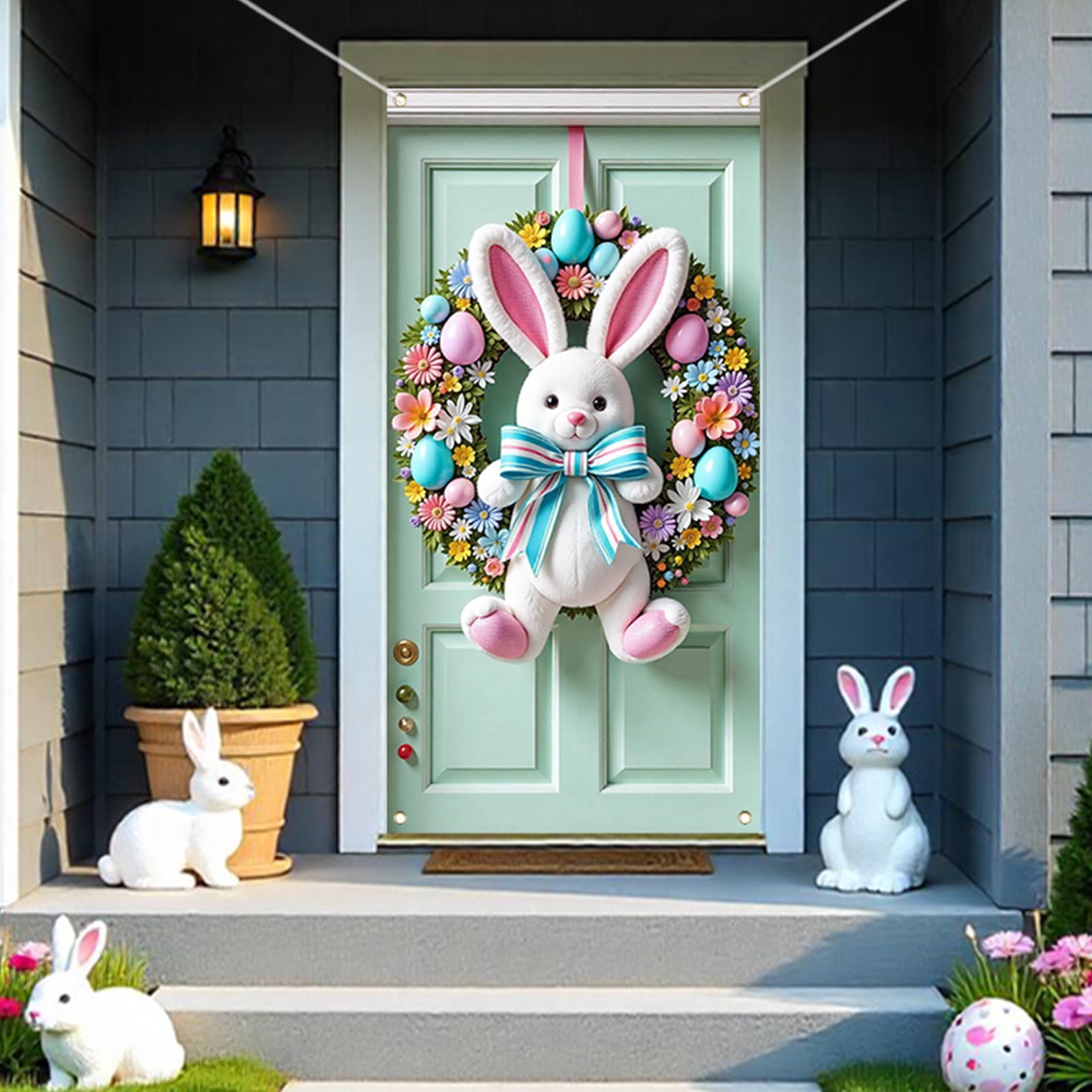 DcGZvy Easter Decorations Easter Door Decorations Easter Door Covers 35 ...