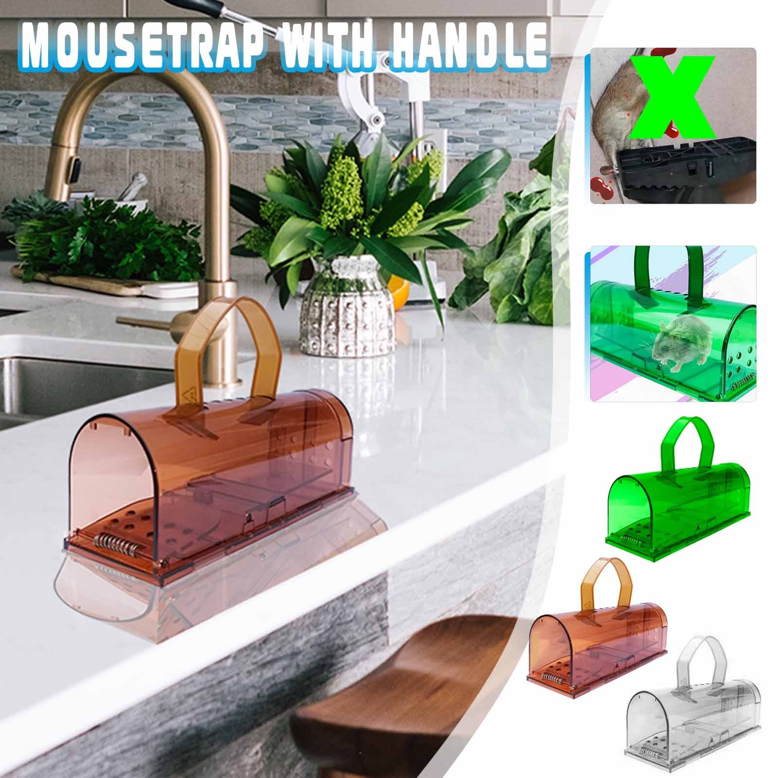 DcGZvy Mouse Traps Humane Mice Traps Reusable Mouse Traps Live Mouse ...
