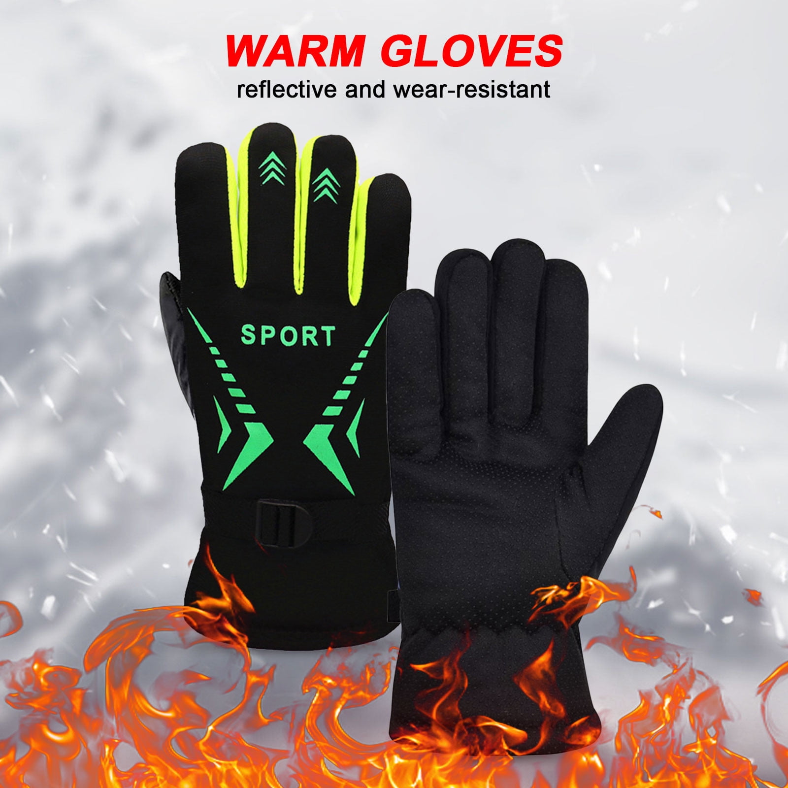 DcGZvy Ski Gloves for Men Black of Friday Deals Winter Hiking Gloves ...