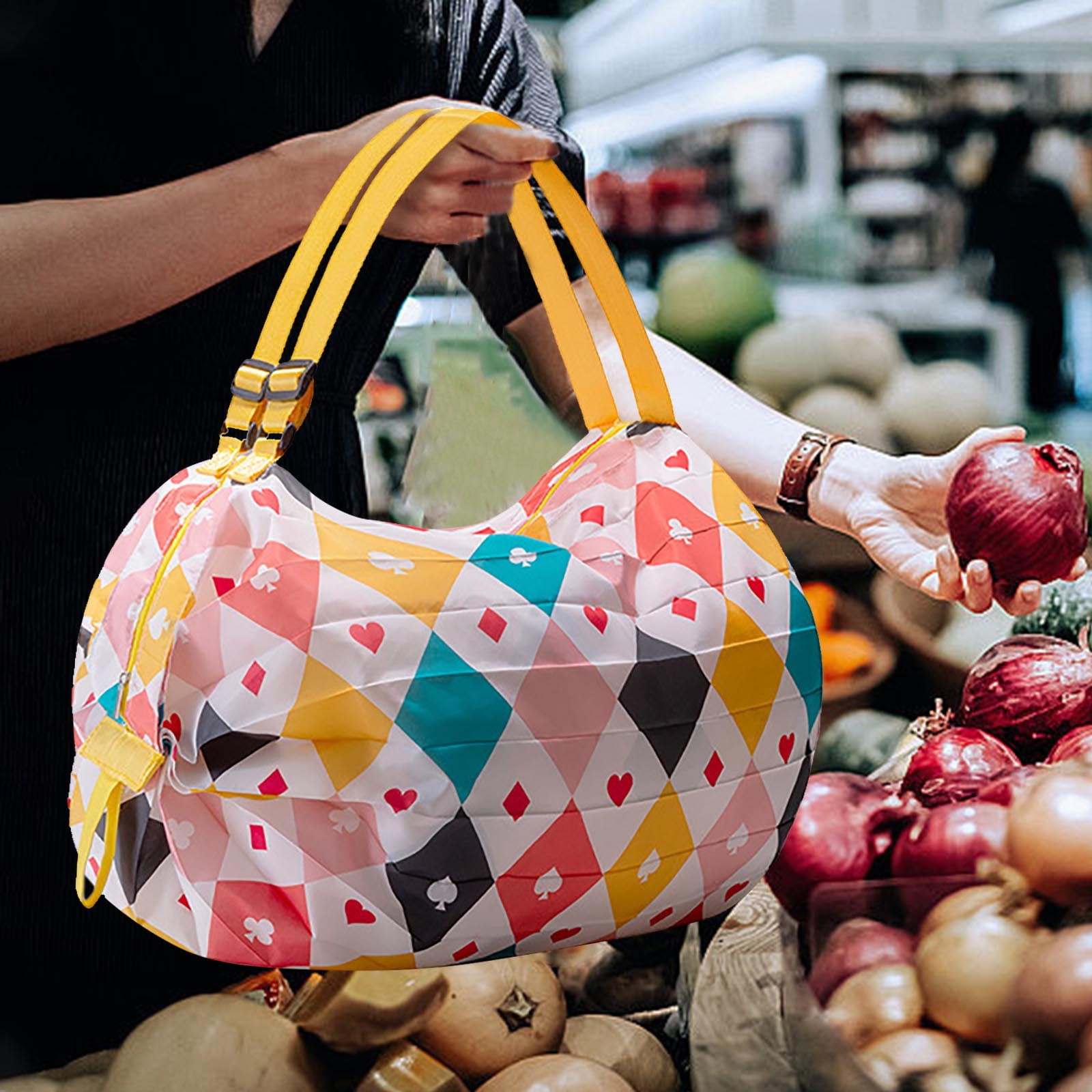 DcGZvy Tote Bags for Women Reusable Grocery Bags Shopping Basket ...