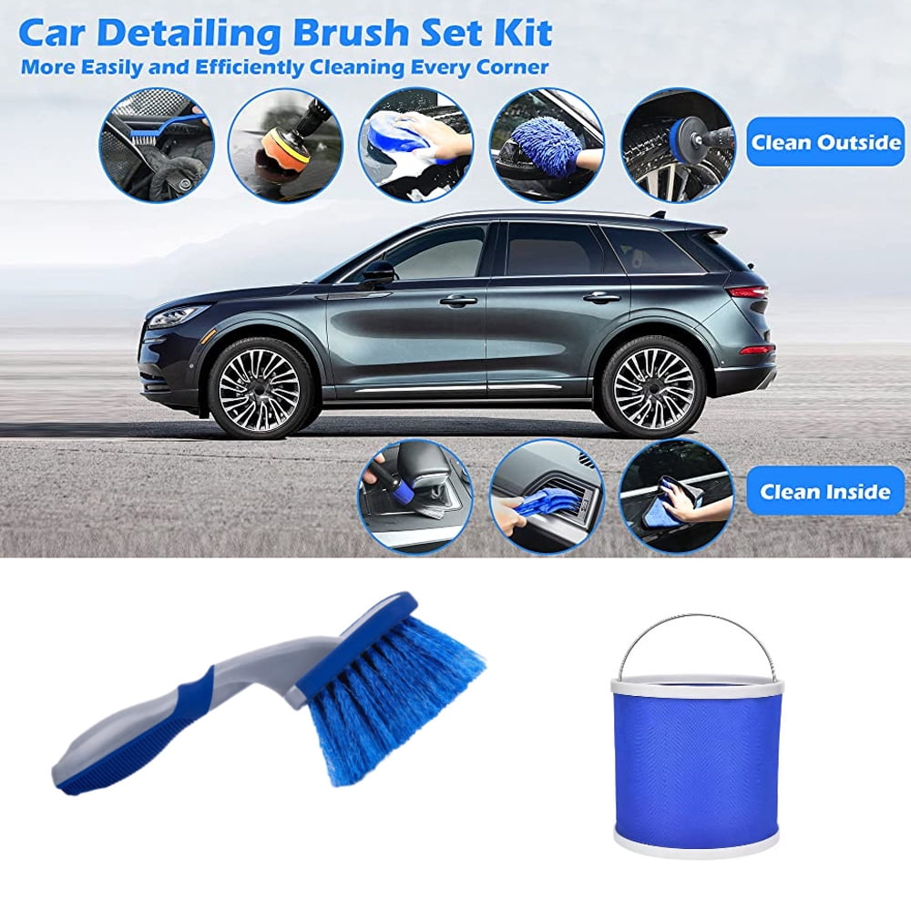 Dcenta 10PCS Car Wash Cleaning Tools Kit Automobile Detailing Brush ...