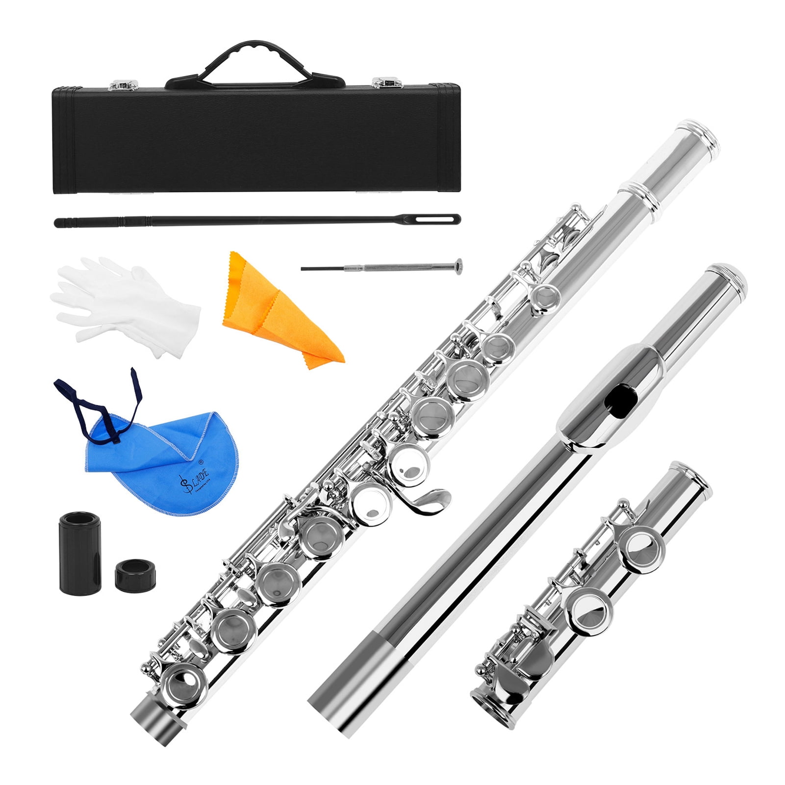 Dcenta 16 Keys Closed Hole Flute with Cleaning Kit, Carrying Case ...