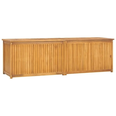 Teak Wood Manhattan Pool and Deck Storage Box - Walmart.com