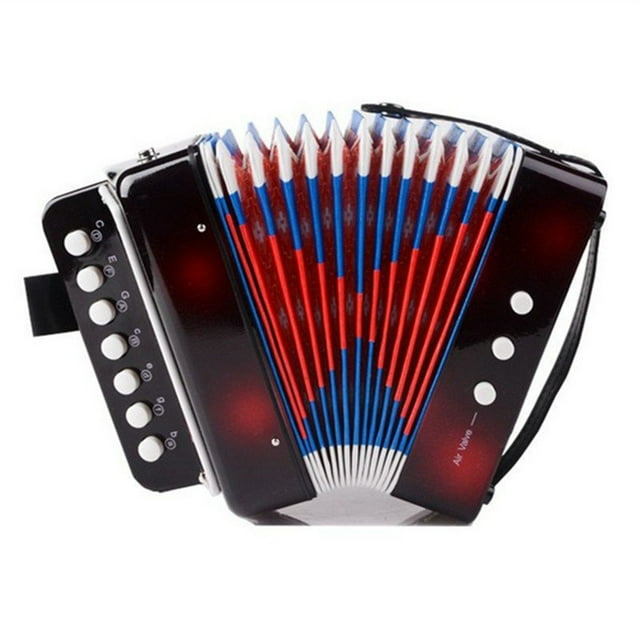 Dcenta 10 Keys Mini Accordion for Kids, Musical Instrument Toy for ...