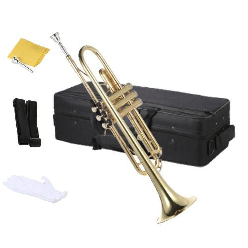 Dcenta Standard Bb Trumpet Flat Brass Gold-painted Exquisite Durable ...