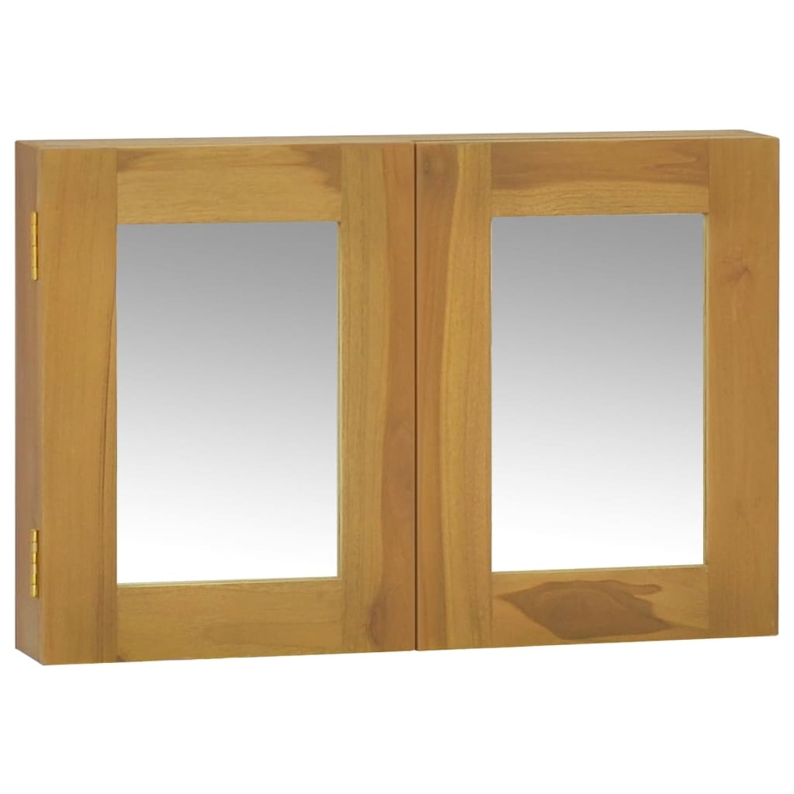 Dcenta Wooden Mirror Cabinet with Doors and Shelf, Wall Mounted Storage ...