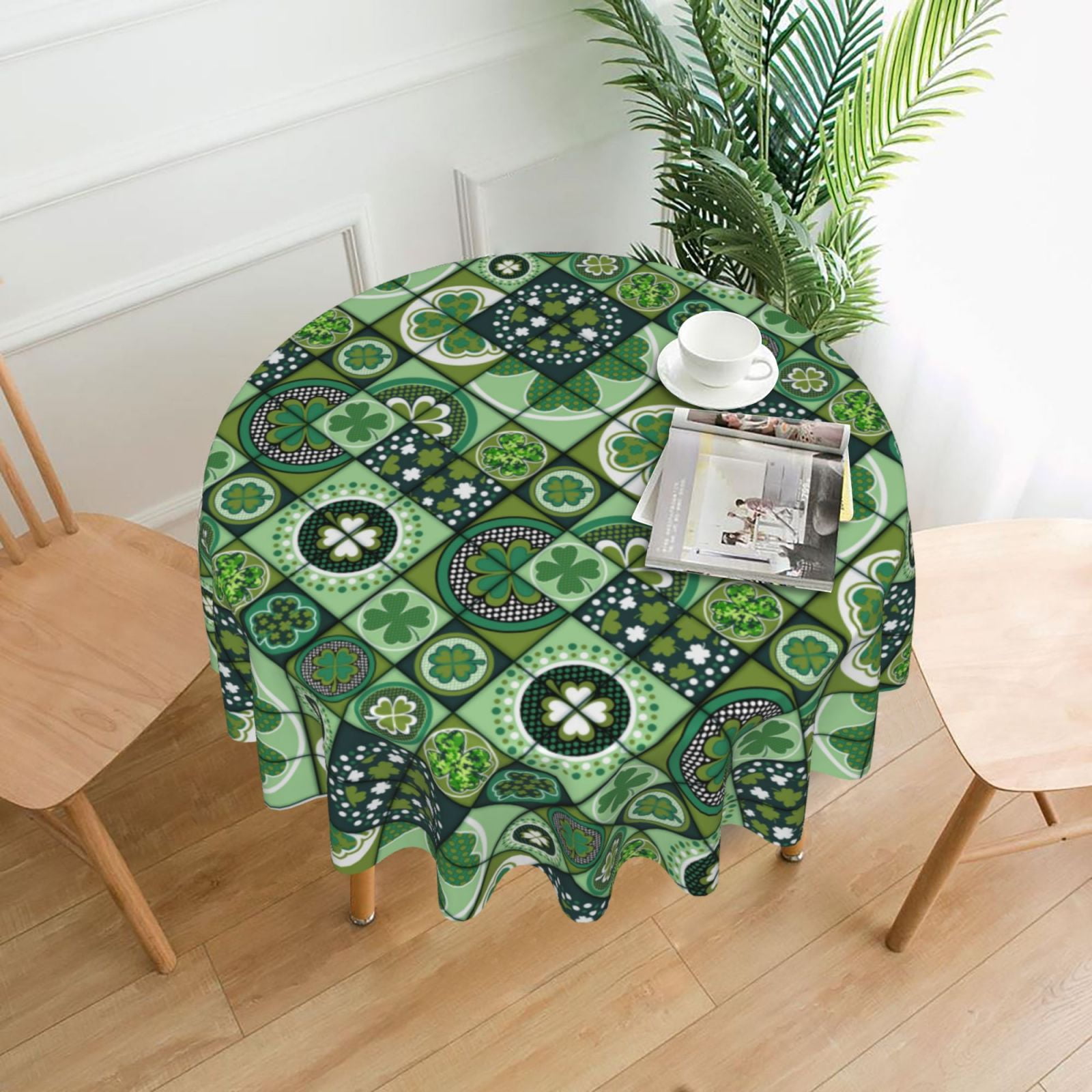 ZUMAS St. Patrick'S Day Tablecloth Buffalo Plaid Shamrock Lucky ...
