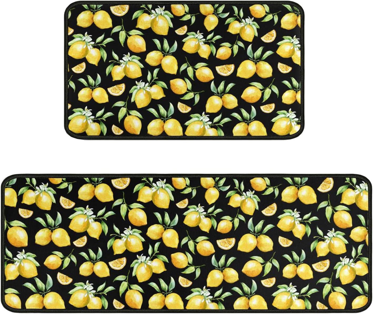Dcohluk Lemon Kitchen Decor Rug 2 Pieces Set, Lemon Decorations Kitchen ...