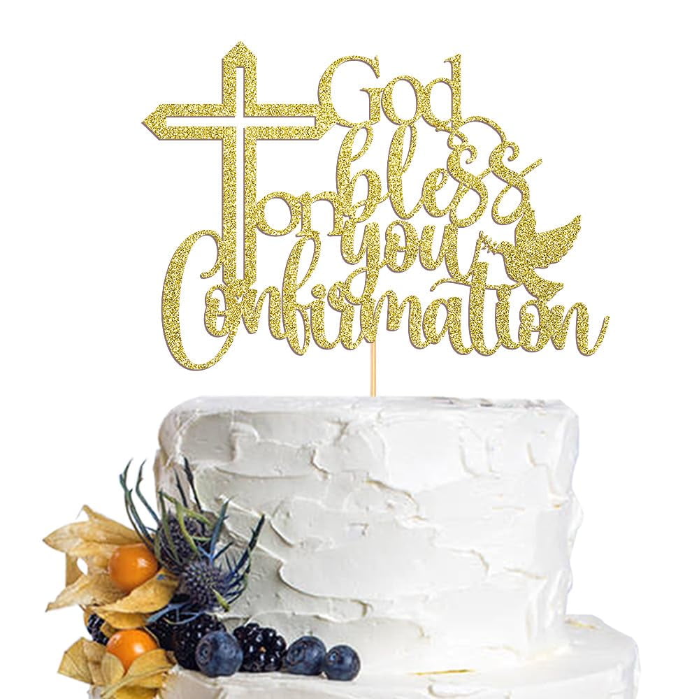 Dcokska God Bless FEV6 On You Confirmation Cake Topper， Baby Shower ...