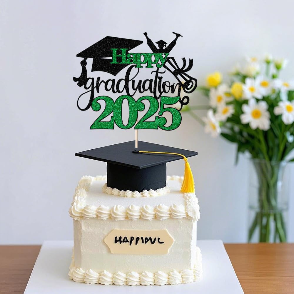 Dcokska Happy Graduation AJH3 2025 Cake Topper,2025primary /junior high ...