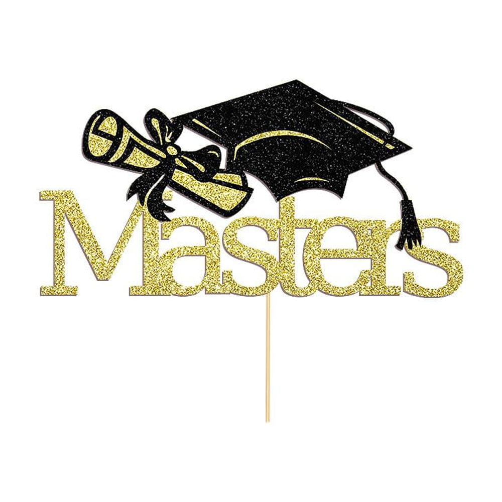 Dcokska Masters Cake AJH3 Topper ，Happy Master Degree Cake Decorations ...