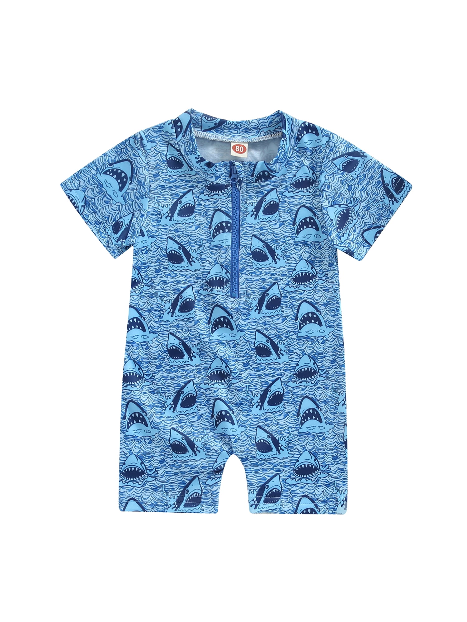 DcoolMoogl Newborn Infant Baby Boy Girls Shark One Piece Swimsuit Short ...