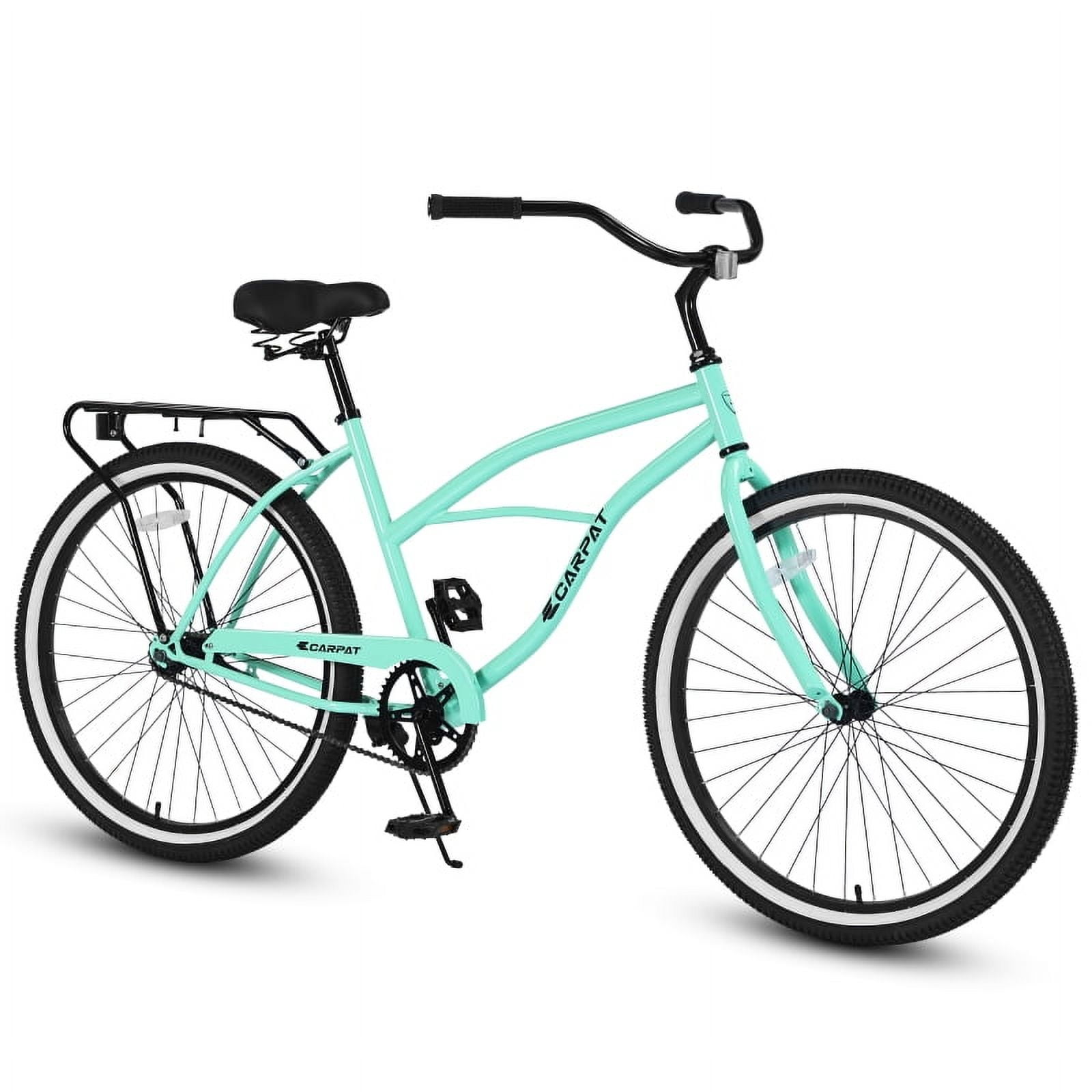 Dcskyn 26" Beach Cruiser Bike, Steel Frame, Single Speed, Upright ...