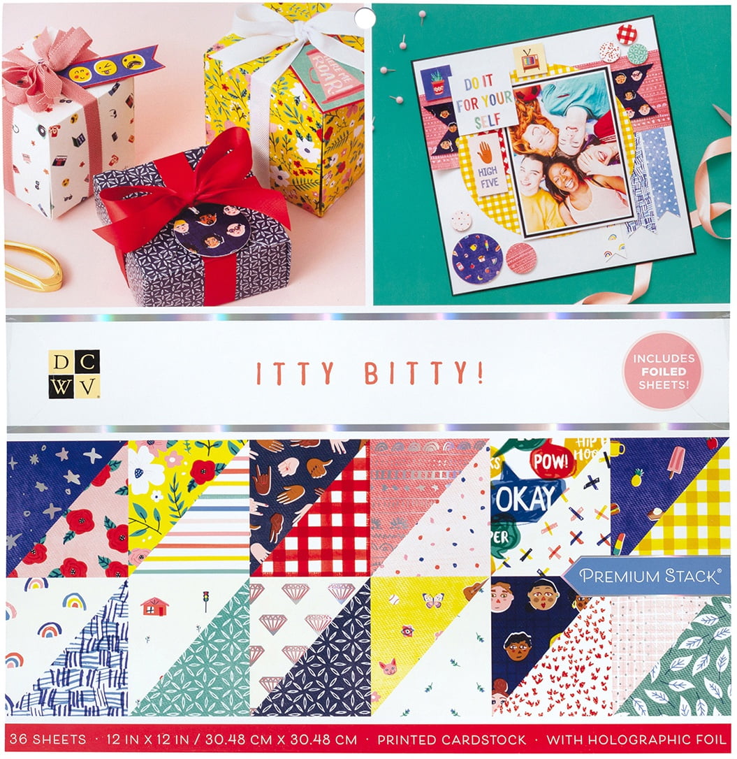 Dcwv Double-Sided Cardstock Stack 12"X12" 36/Pkg-Itty Bitty - Walmart.com