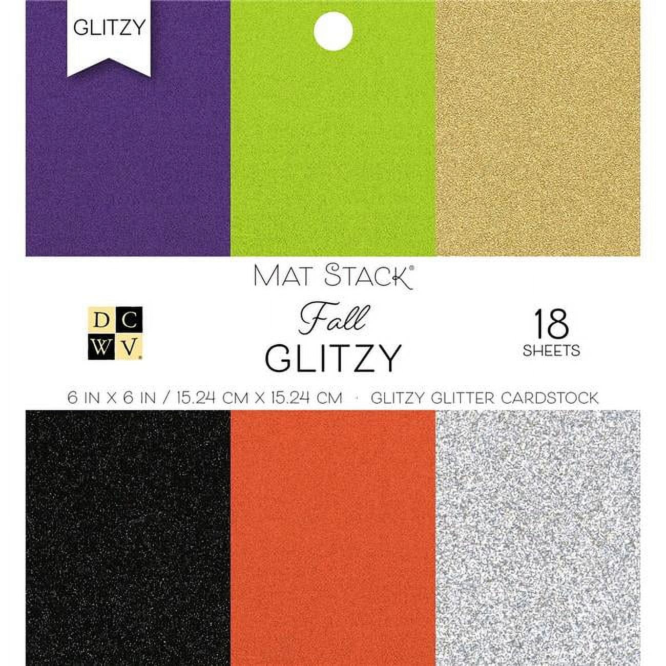 Dcwv Single-Sided Cardstock Stack 6"X6" 18/Pkg-Glitzy - Walmart.com