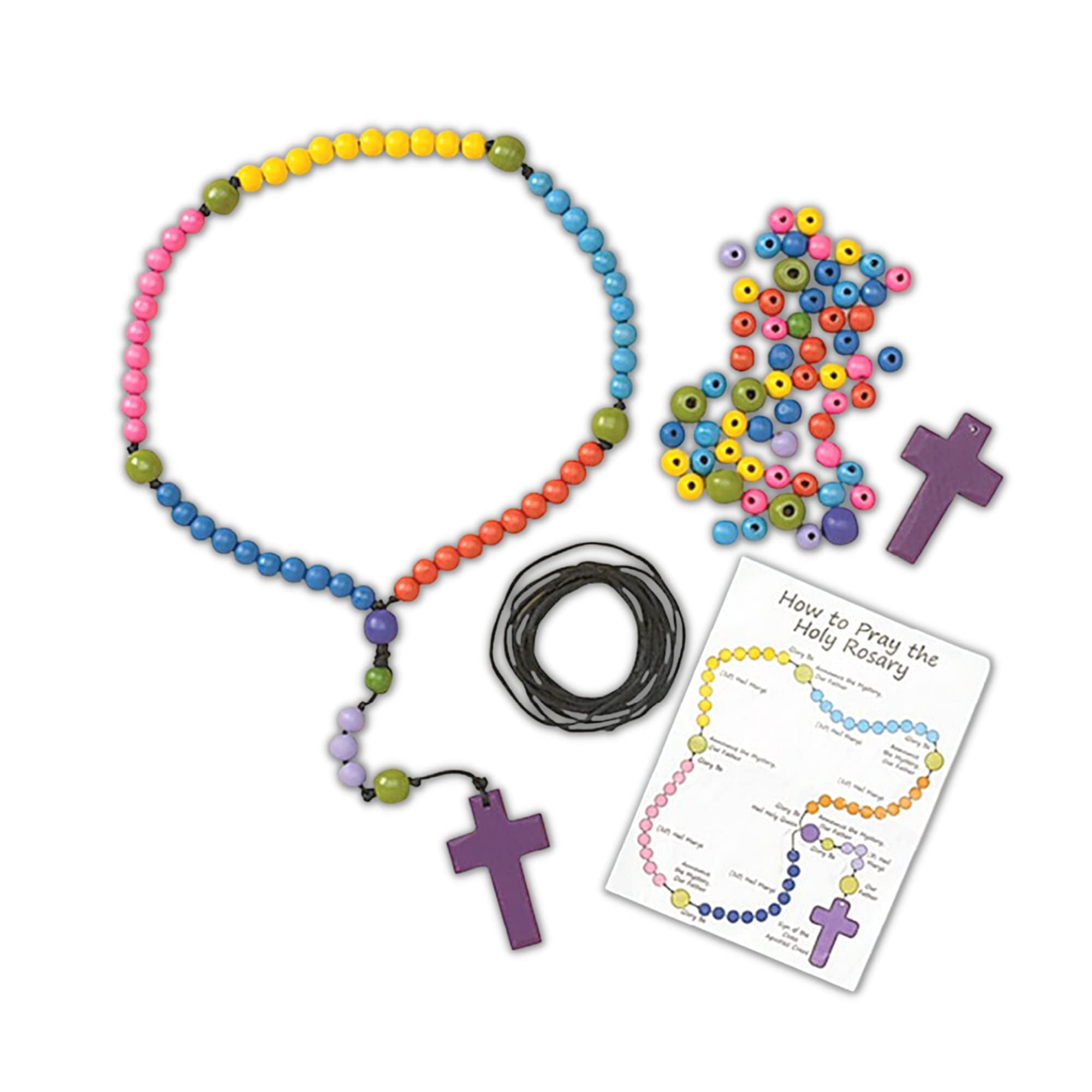 Ddi Make-Your-Own Beaded Rosary Craft Kit - Walmart.com