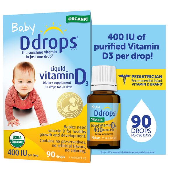 Ddrops Vitamin D in Letter Vitamins - Walmart.com