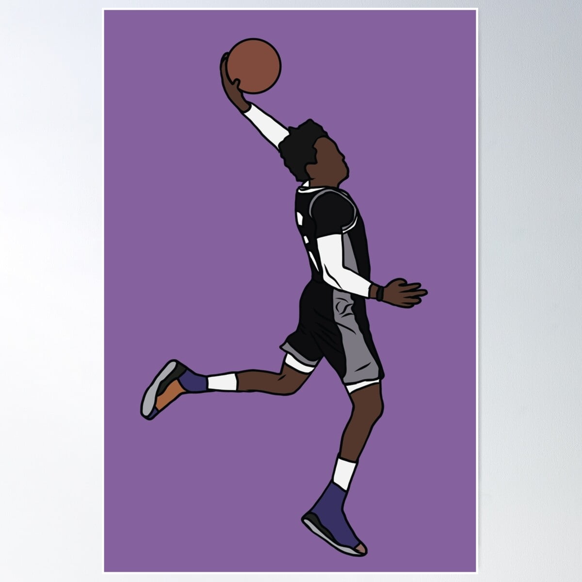 De'Aaron Fox Dunk Poster Wall Art, Modern Wall Decor, 12x18 UNFRAMED ...