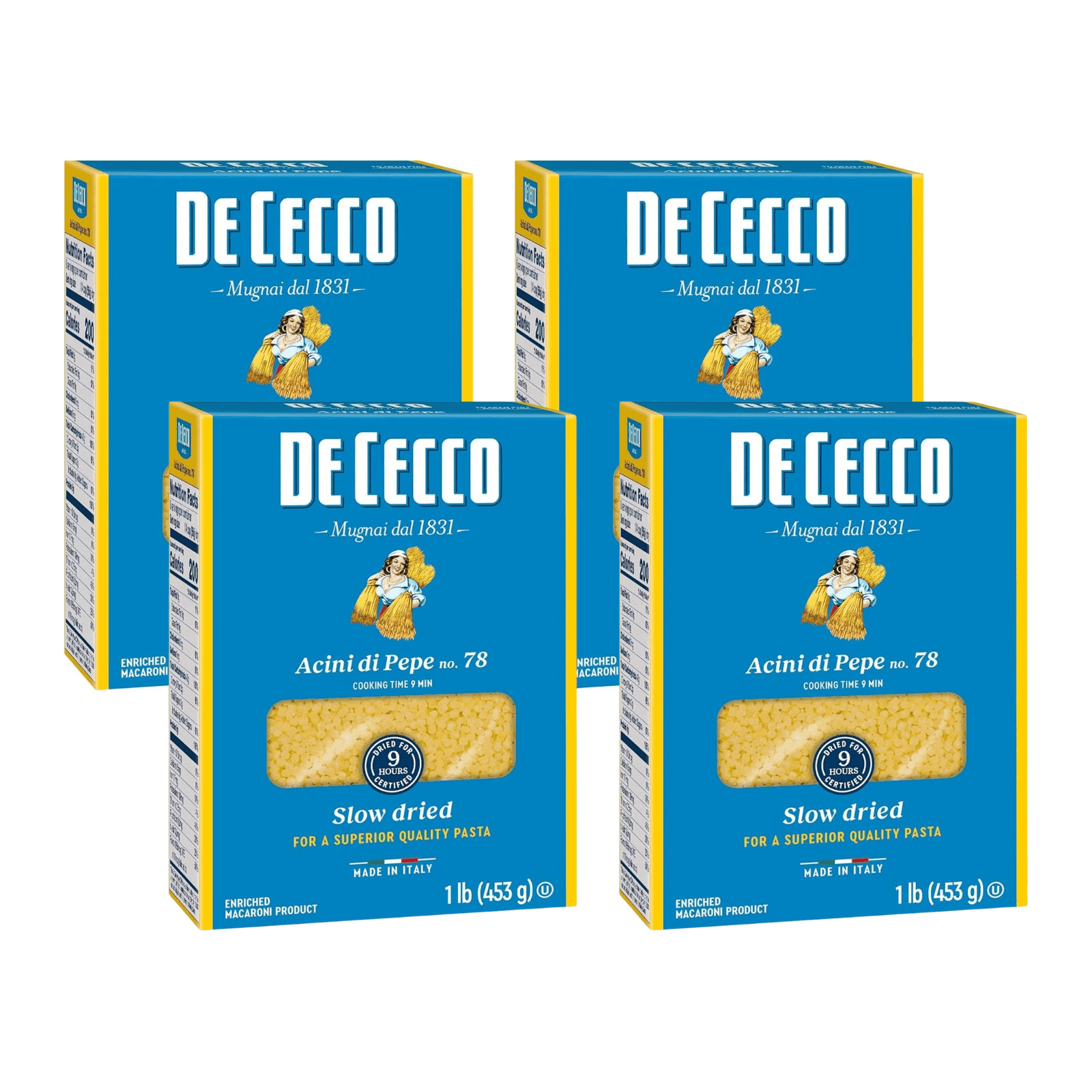 De Cecco Acini Di Pepe Pasta, 16 oz, 100% Durum Semolina, Bead-Shaped ...