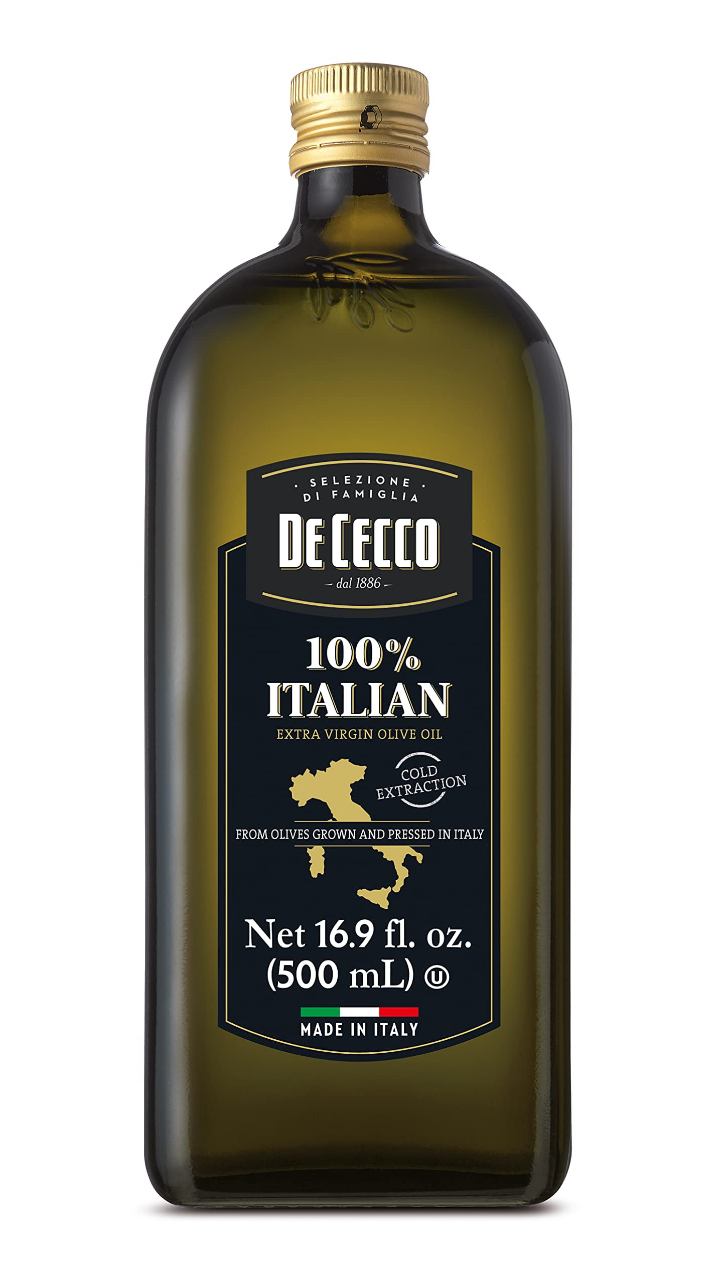De Cecco Extra Virgin Olive Oil 16.9 Oz 100% Olives (Pack Of 6), Ideal ...