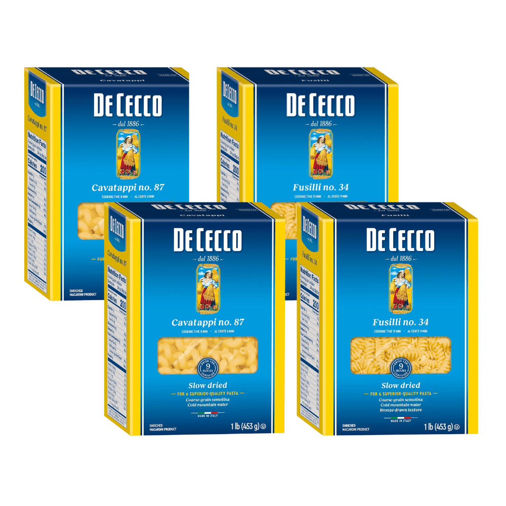 De Cecco Fusilli & Cavatappi Pasta Variety Pack (2 of each) - Walmart.com