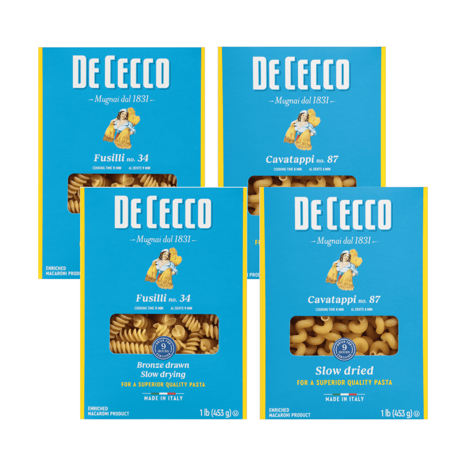 De Cecco Fusilli & Cavatappi Pasta Variety Pack (2 of each) - Walmart.com
