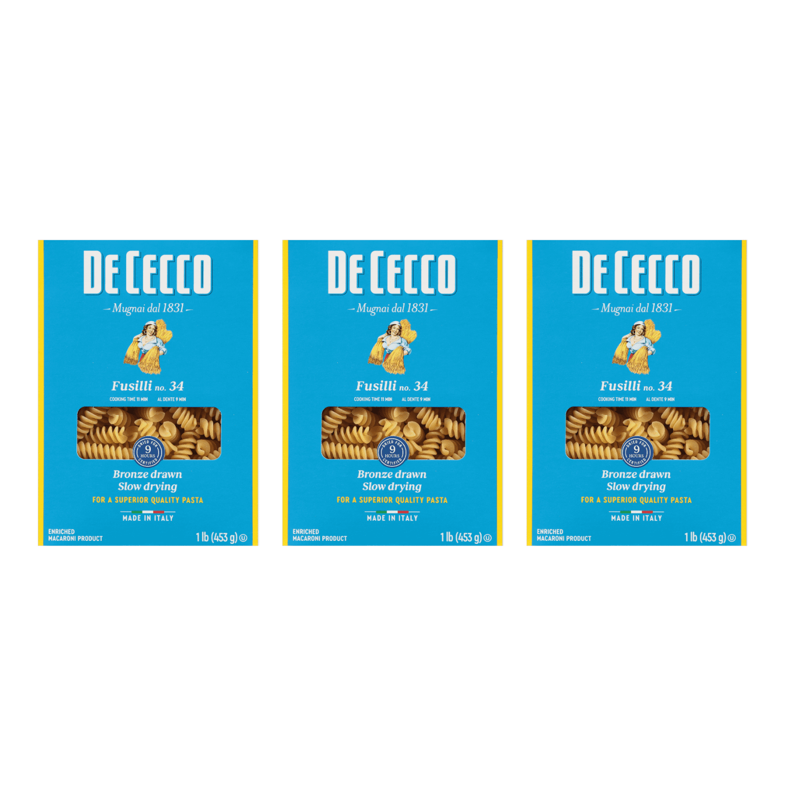 De Cecco Fusilli No.34 Pasta, 16 oz (Pack of 3) - Walmart.com