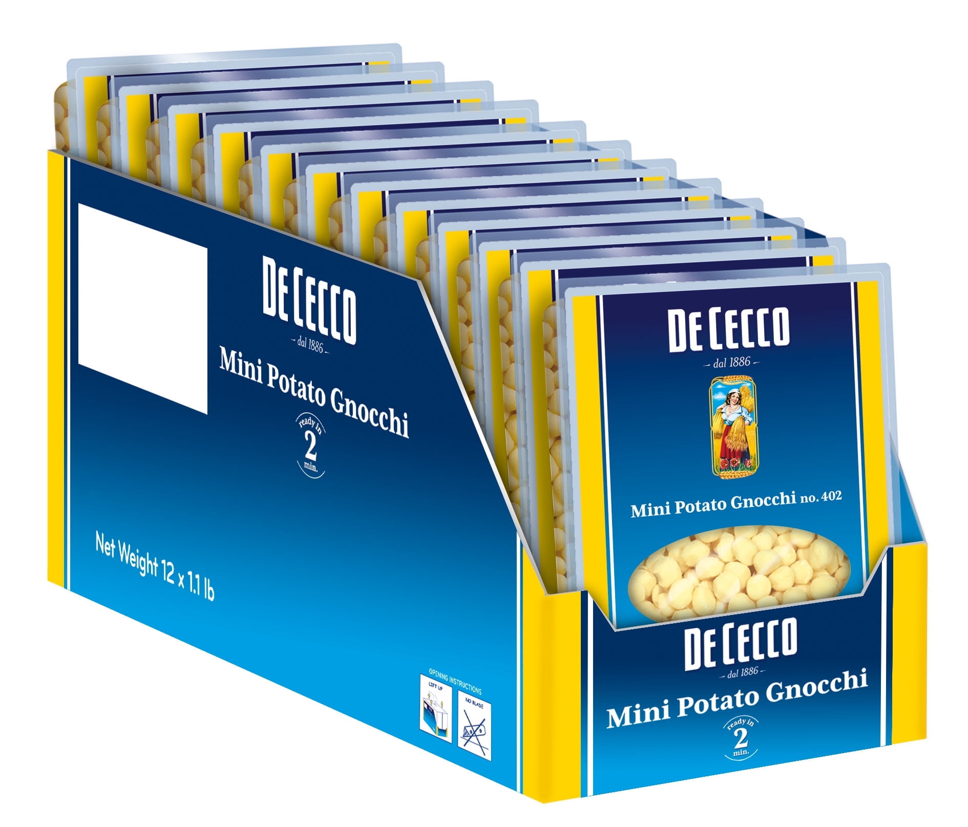 De Cecco No.402, Mini Potato Gnocchi Pasta, 17.6 oz - Pack of 12 ...